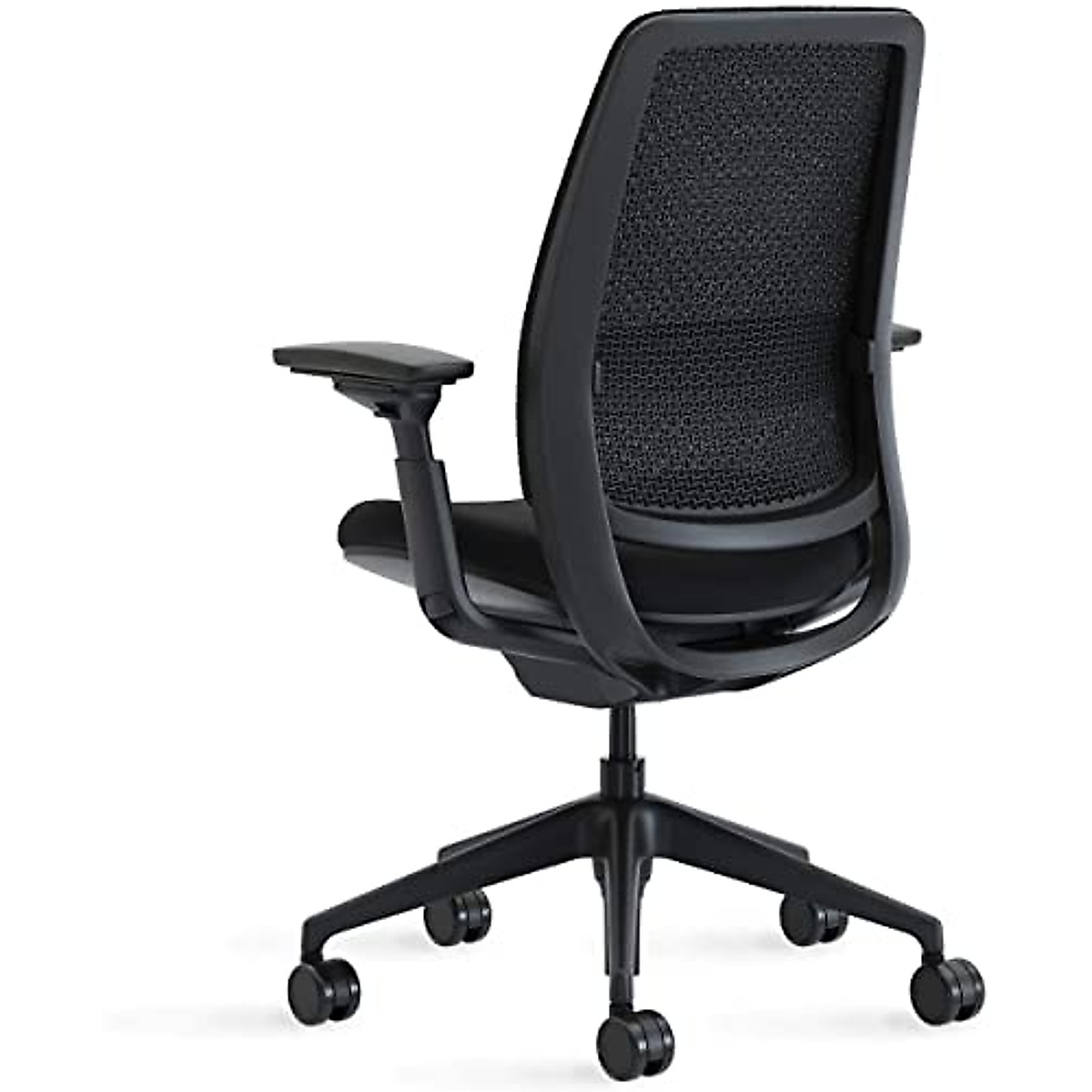 Steelcase Series 2 Office Chair, Black Frame and 3D Microknit Back, Era Fabric (Onyx)