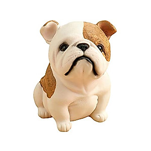 ZUOLUO Bulldog Sculpture Decor,Bulldog Garden Statue Outdoor Figurine Realistic Lifelike Resin English British Bulldog Crafts Collectibles Dog Lover Gift Patio Lawn Courtyard Ornament Home Decoration…