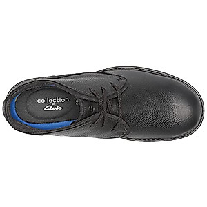 Clarks Men's Morris Peak Waterproof Chukka Boot, Black Tumbled Leather, 9