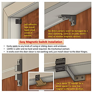 Awoco 12VDC Easy-Install Magnetic Switch for Awoco Magnetic Switch Controlled Air Curtains (White Color)