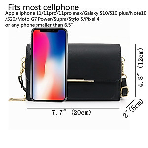 crossbody bags for women,Small Purse for Women Crossbody Wallet with Shoulder Strap Cute Cellphone Cross Bags(Black)