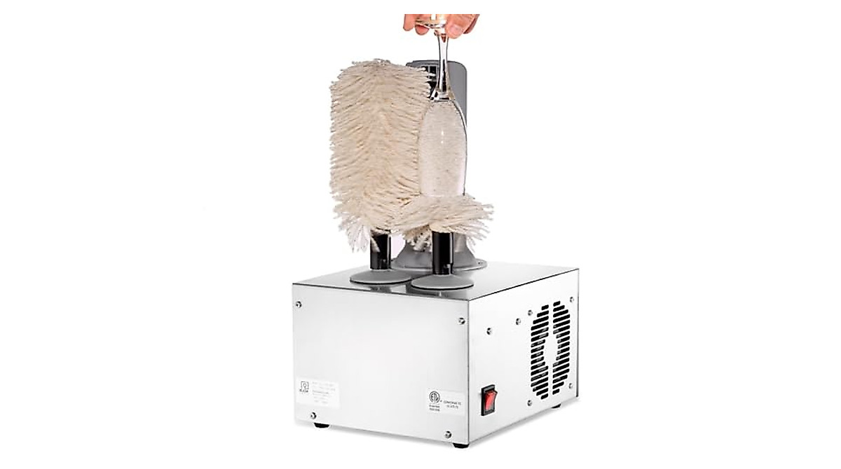 Blesk Glass Polisher - Wine Glass Polisher- Commercial Electric Machine ...