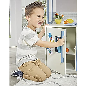 Little Tikes Wood Chef's Play Kitchen with Realistic Lights Sounds, 20+ Interactive Accessories Set, Dual-Sided White & Blue Wooden Play Kitchen- Gift for Kids Girls Boys, Pretend Toy for Ages 3 4 5+