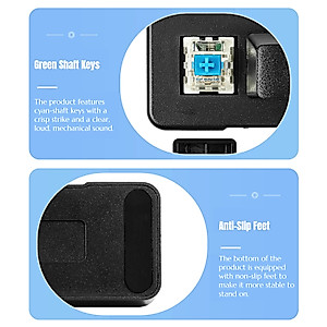 Yoidesu 3 Key Mini Keypad One Handed RGB Mechanical Gaming Keyboard DIY Programmable Macro Keyboard, Plug and Play, USB Gaming Keyboard HID Programming Macro Keys for Office, Game, Music,