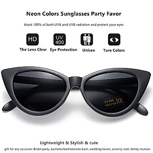 Eyegla Cat Eye Sunglasses Bulk Women Cateye Sunglasses Party Favor 50s Sunglasses Pack Black Shady Rays Sunnies Set-10 Pack