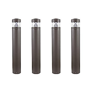 Solus C200BC-L10C-BZ-4PK LED Landscape Light, Exterior Surface Mounted Bollard, 120-277V 10W 4000K, 39" Height, Bronze, 4-Pack
