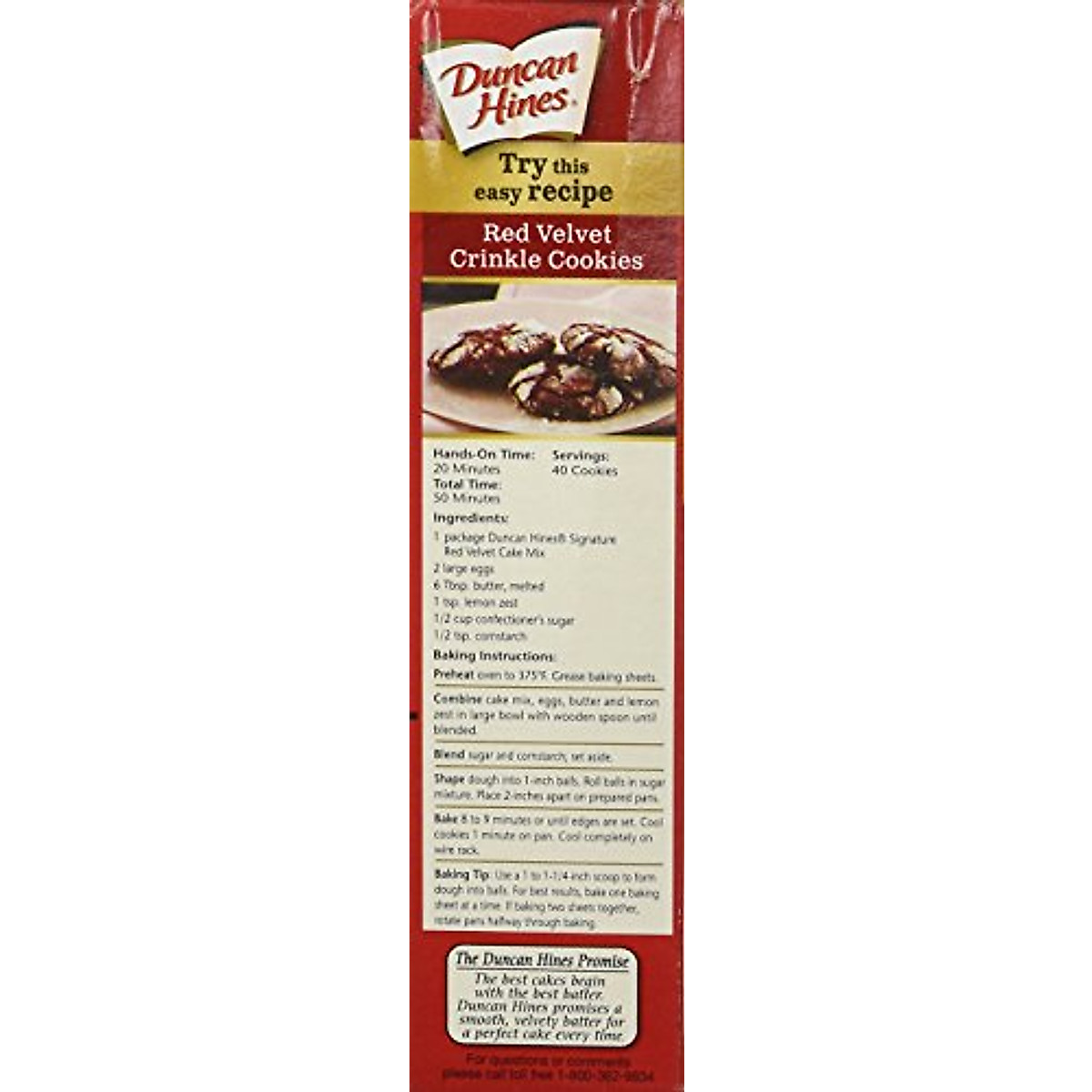 Duncan Hines Signature Red Velvet Deliciously Moist Cake Mix 1 Lb. 2.25 Oz. Box (3 Pack)