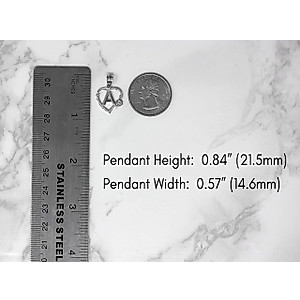 CaliRoseJewelry Sterling Silver Initial Heart Pendant - Letter B