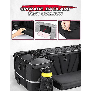 KEMIMOTO ATV Bag, 74L Large ATV Cargo Bag With Cooler Bag, Waterproof 4 Wheeler Storage Rear Rack Seat Bag Universal Compatible With Polaris Sportman Fourtrax Can Am Kawasaki Yamaha Artic Cat