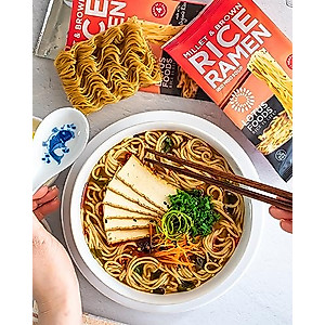 Lotus Foods Bulk Food Organic Millet & Brown Rice Ramen Noodles with Red Miso Soup, Gluten-Free Easy to Cook & Healthy Japanese Noodles with Instant Gourmet Broth, 2.8 Oz (Pack of 10)