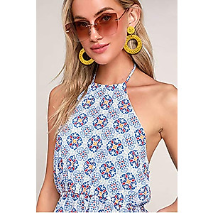 Woven Rattan Earrings Boho Colored Straw Wicker Braid Drop Dangle Earrings Handmade Round Circle Hoop Earrings Statement Stud Earrings For Women