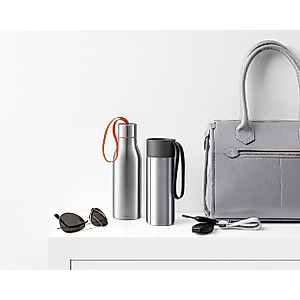 EVA SOLO 567467 Stainless Steel Insulated Mug 350 ml, Black, 20,7 x 7,8 x 7,8 cm | Danish Design, Functionality & Quality |