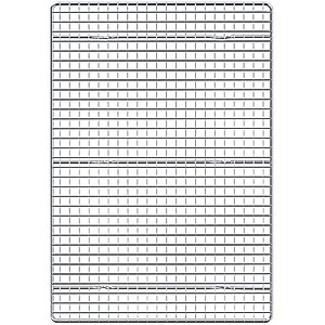 U-Taste 18/8 Stainless Steel Cooling Rack 16.3 x 11.3 inches, Baking Cooking Roasting Grilling Rack with Welding Enhancement, 6 Legs, 3 Cross Bars for Cookies, Bread, Cakes, Oven Cooking (Large)