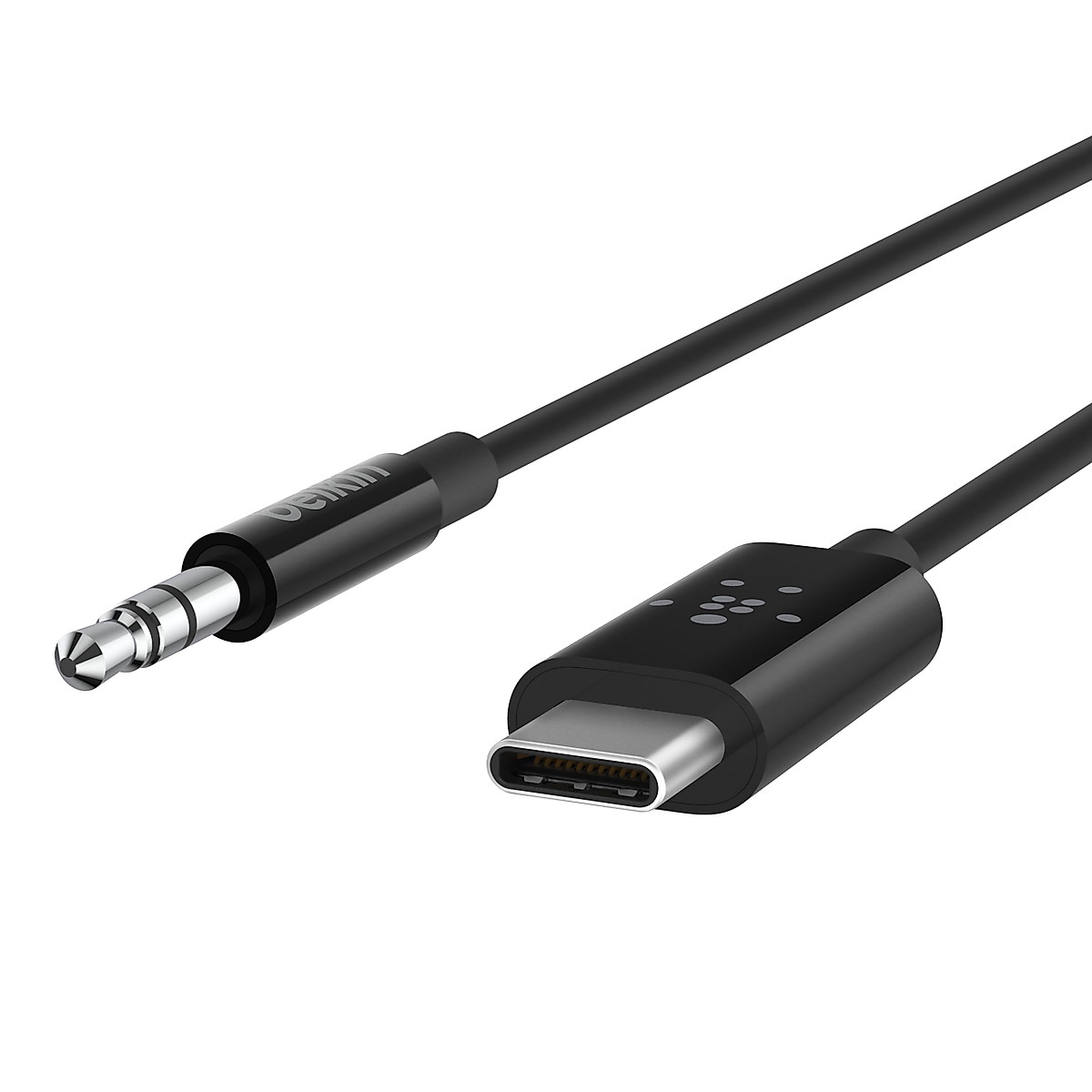Belkin Rockstar Usb-C to Aux Cable (Usb-C to 3.5mm Audio Cable, Usb-C to Audio Cable) for Note10, Pixel3, iPad Pro and More (3ft, Black), F7U079bt03-BLK