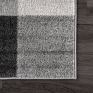 nuLOOM 5' x 8' Performance Indoor Area Rug, Non-Shed, Power Loomed High-Traffic Area Rug for Living Room, Bedroom, Home, Aisha Grey