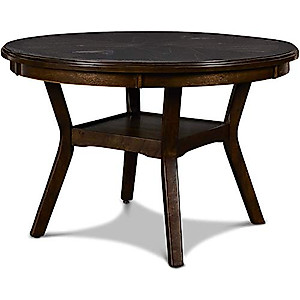 New Classic Furniture Gia 5-Piece Round Dining Table Set, 47-Inch, Cherry