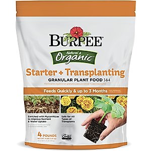 Burpee Organic Starter and Transplanting Granular Plant Food, 4 lb