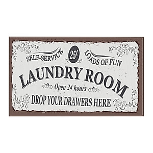 TUNKENCE Laundry Room Rug Kitchen Floor Mats Bathroom Laundry Decor Carpet Washable Floor Laundry Rug Room Farmhouse Runner Rugs Doormat Outdoor Welcome Doormats Front Door Mat, 16x24Inch