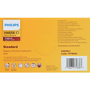 Philips H4656C1 Standard Halogen Sealed Beam headlamp, 1 Pack