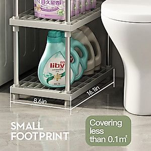 LEAIJIAFY White 3 Tier Bathroom Counter Organizer Standing Shelf with Plastic Mesh Trays and 13MM Metal Tubes,Shelving Unit Vanity Storage Organizer Rack Holder for Countertop,Kitchen,Cabinet