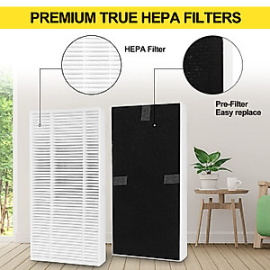 Lexind HEPA Air Filter Replacement For Honeywell U Filter Febreze FRF102B Tabletop 4 pack