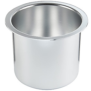 Brybelly Poker Table Cup Holder Inserts - Durable and Rust-Proof, Drop-in Table Cup Holder for 3.375" Hole - 3" Deep with 3.25" Inside Diameter - Vivid Silver Aluminium, Pack of 1