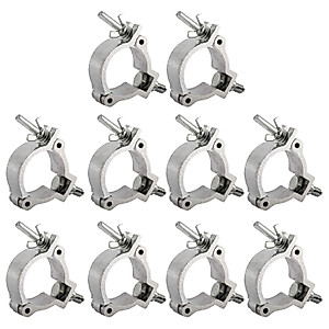 10 Pack O-Clamp 2 Inch Aluminum Alloy Stage Lights Truss Clamp, Fit for 48-51mm OD Tube/Pipe, Heavy Duty 220 lbs Load Capacity