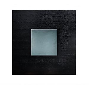 BOWERY HILL Contemporary Wood Counter Height LED Dining Table in Black