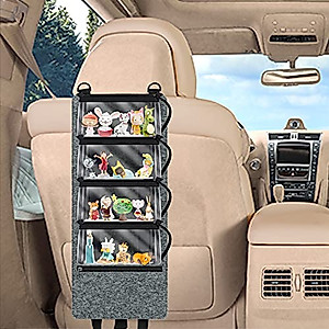 Annmore Display Shelves for Tonies Figures Carrying Case for LOL Surprise Dolls Storage Bag for Barbie, Gray