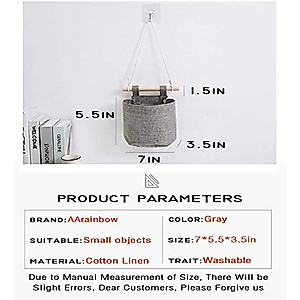 Oligemok Closet Washable Hanging with 5 Pockets Over The Wall Door Organizer for Bedroom