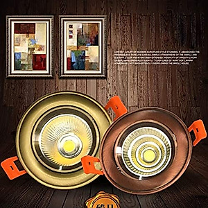 UANGLI Downlight Living Room Embedded with Antique Bronze Spotlights, Living Room Background Wall Antique Spotlights LED (Color : 6000k, Size : 15W)