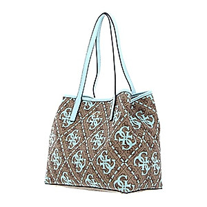 GUESS Bag, Latte Logo/Ice Blue