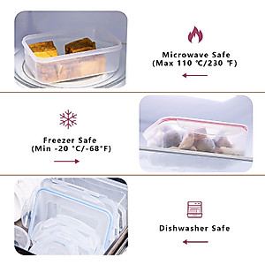 DIDO 28 PCS Food Storage Containers With Airtight Lids, Hinged BPA Free Kitchen Plastic Containers, Freezer & Microwave & Dishwasher Safe - Pantry & Kitchen Organization