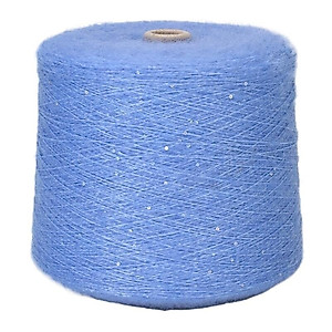 500g/Ball/Mohair Alpaca Sequins Yarn DIY Knitting Wool Sweaters, Coats, Socks, Hats Yarn (Color : 839- Orange)