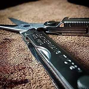 LEATHERMAN, Micra Keychain Multitool with Spring-Action Scissors and Grooming Tools, Stainless Steel, Built in the USA, Gray