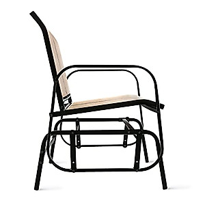 Amazon Basics Outdoor 2-Person Patio Sling Glider Chair - Brown