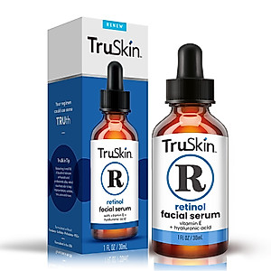 TruSkin Retinol Serum for Face – Gentle Anti-Aging Serum with Retinol, Hyaluronic Acid, and Vitamin E for A More Youthful Feel – Skin Care Made to Improve Fine Lines, Wrinkles, 1 fl oz