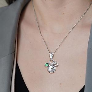 QeenseKc Taurus Zodiac Sign Teardrop Birthstone Birthday Charm Constellation Bead for Pandora Bracelet, (Aut-167_Tau)