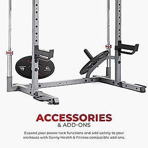 Sunny Health & Fitness PowerVersa Series All-In-One Strength Training Squat Rack And Bench Power Cage - SF-XF921041