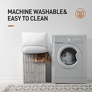 Acanva Cooling Bed Pillows for Sleeping 2 Pack, 3D Microfiber Filling Luxury Soft Supportive Plush for Side Back and Stomach Sleepers, with Breathable Removable Cover, Queen Size, White 2 Count