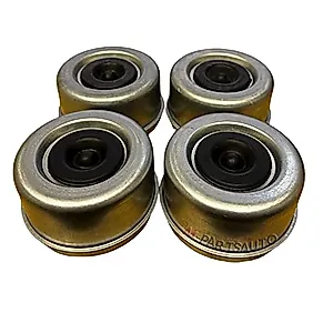 M-Parts 4PC Trailer Hub Dust Caps with Rubber Lubbed Cap, 2.75" OD x 1.5" Height, for 8-Lug 7,000/8,000LB Trailer Axle Wheel Hub, Rubber Grease Dust Cap for Wheel Beaing Hub DC-275L (2 Pairs)