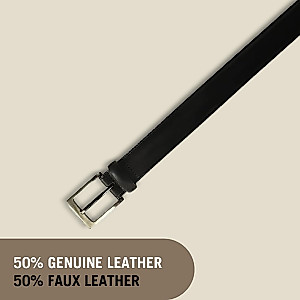 Perry Ellis Leather Men's Belt (Sizes 30-54 Inches Big & Tall), Timothy Cognac, 34