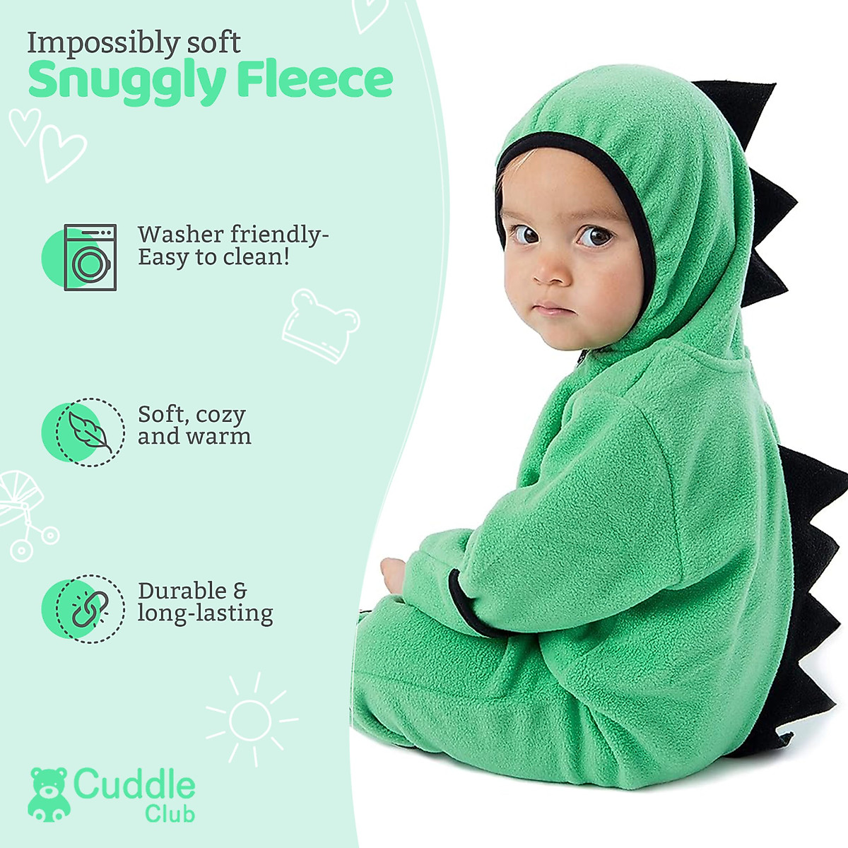 Fleece Baby Bunting Bodysuit – Infant One Piece Kids Hooded Romper Outerwear Toddler Jacket