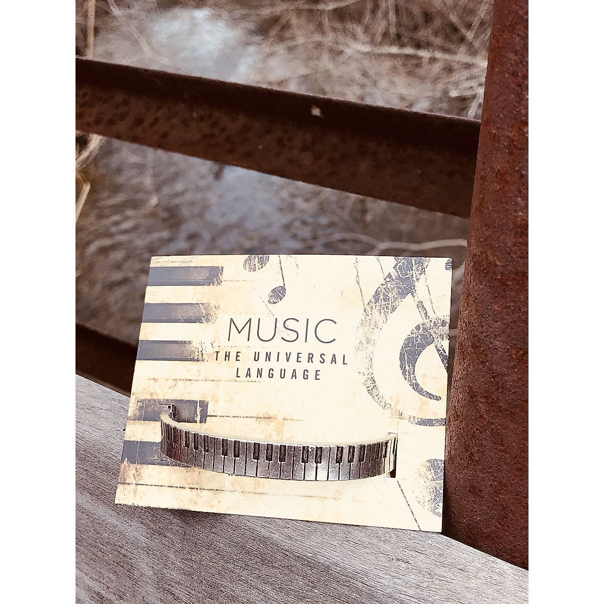 Quotable Cuffs Piano Cuff Inspirational Jewelry Bracelet - Great Piano Gift for Music Teachers, Musicians, and Music Students By Whitney Howard Designs