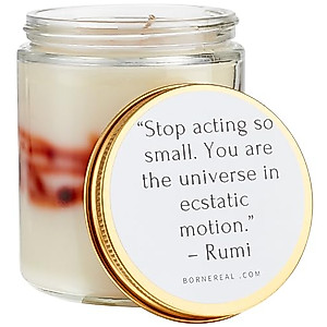 Borne Real, Vanilla Adore, Aromatherapy Scented Candles for Home, Smells Like caramelized Sugar & Vanilla, Candles of Stress Relief, 100% Natural Coconut Wax