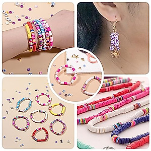 Ybxjges 22400Pcs Clay Beads Bracelet Making Kit,168 Colors Polymer Clay Beads Kit, Flat Heishi Beads for Girls 8-12, with Letter Beads Pendant Charms Kit for Preppy, Gifts, DIY Crafts