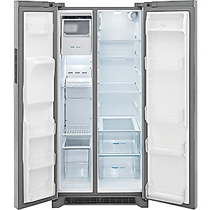 Frigidaire 33" Side-by-Side Refrigerator with 22.2 cu. ft. Total Capacity, Air Filter, LED Interior Lighting, Ice Maker in Stainless Steel