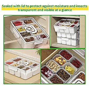 DIY Food Storage Containers, Organizer Boxes with Lids for Vegetables, Fruits, Herbs, Spices, Nuts, Seeds