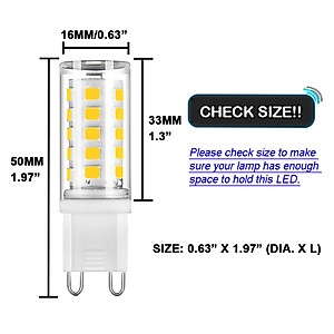 SumVibe G9 LED Light Bulb, 4W, 40W Halogen Equivalent, Daylight White 6000K, Non-Dimmable, 12-Pack