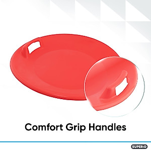 Superio Round Kids Snow Sled, Red